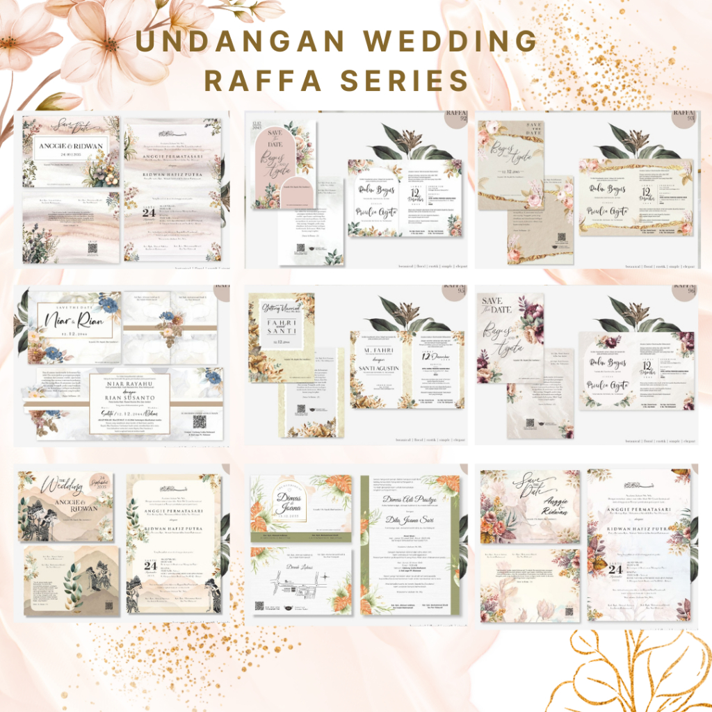 Jual Undangan Wedding Raffa Series 2 | Undangan Cetak | Undangan Murah | Shopee Indonesia