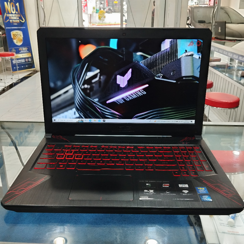 Jual Laptop Gaming Asus TuF FX504GE Core i5 gen 8 RAM 8GB SSD 256GB HDD 1TB GTX 1050Ti 4GB ...