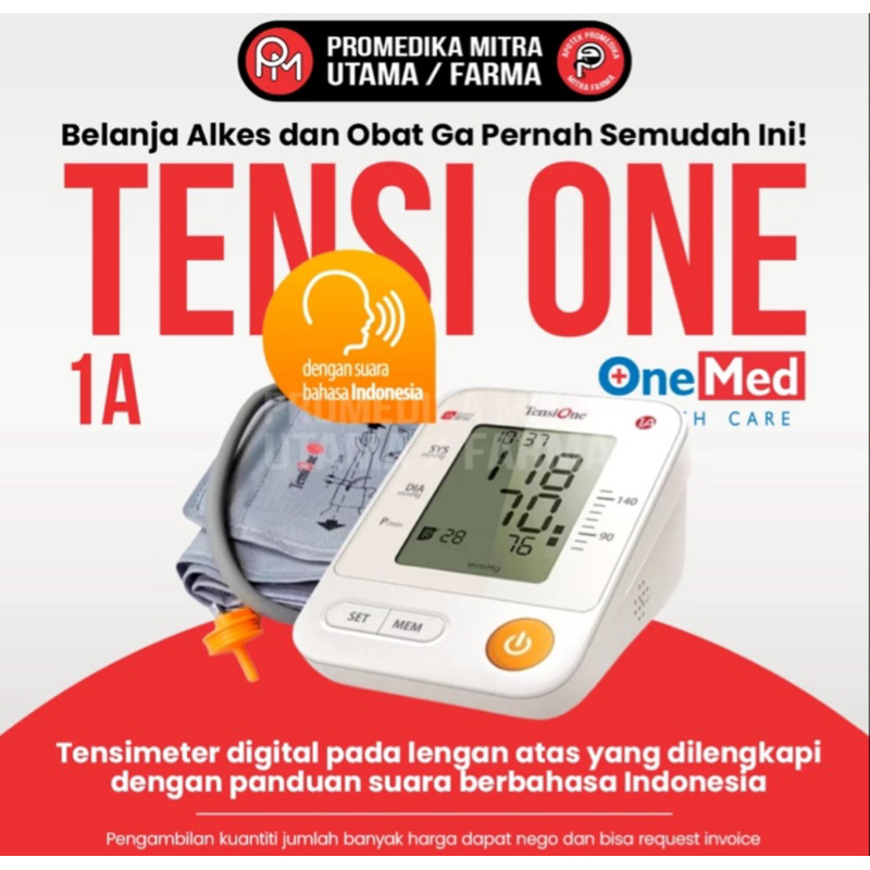 Jual Tensimeter Digital Tensione 1A Onemed dengan adaptor | Shopee ...