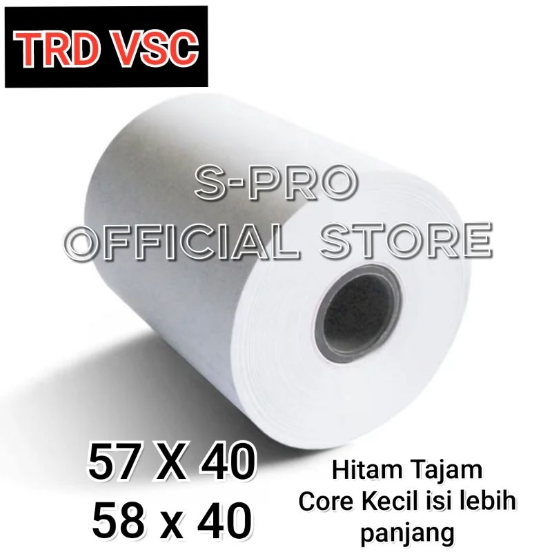 Jual VSC KERTAS STRUK THERMAL 57X40 58X40 PPOB PRINTER 58MM PREMIUM ...