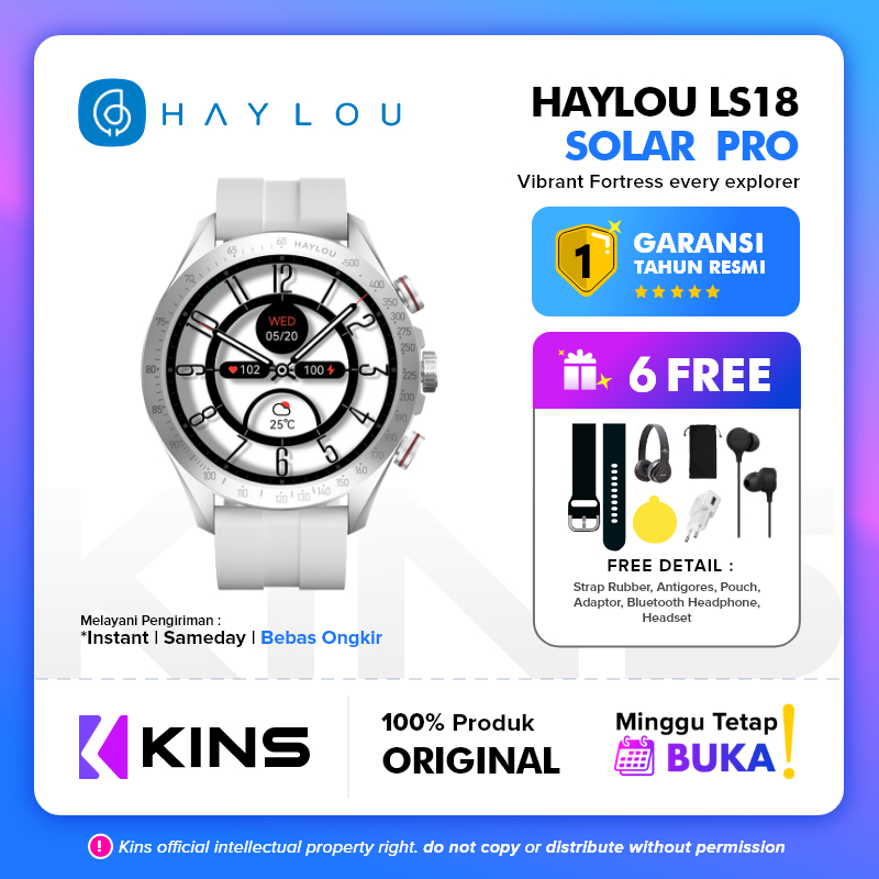 Jual Haylou Solar Pro LS18 Smartwatch Canggih dengan fitur AOD ip68 ...