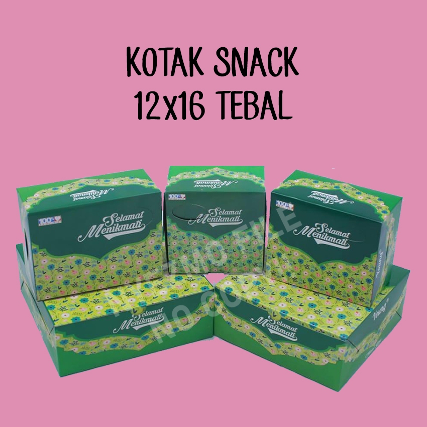Jual Kotak Kue Tebal 12x16/ Kotak Snack Tebal 12x16/Dus Kue Tebal 12x16 ...