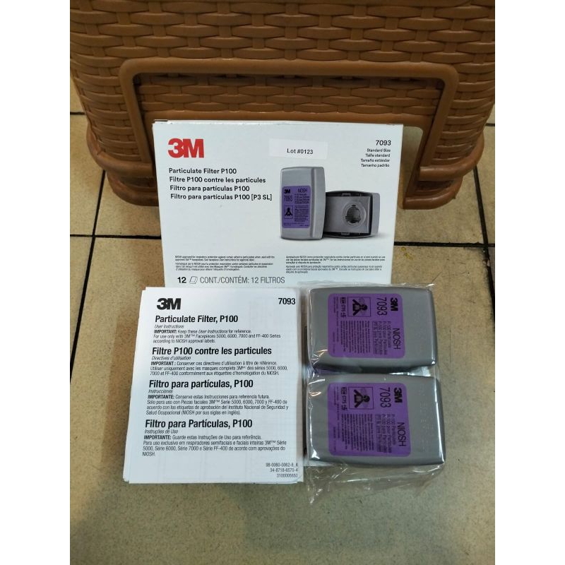 Jual Catridge 3M 7093 Particulate Filter Niosh P100 Original | Shopee ...