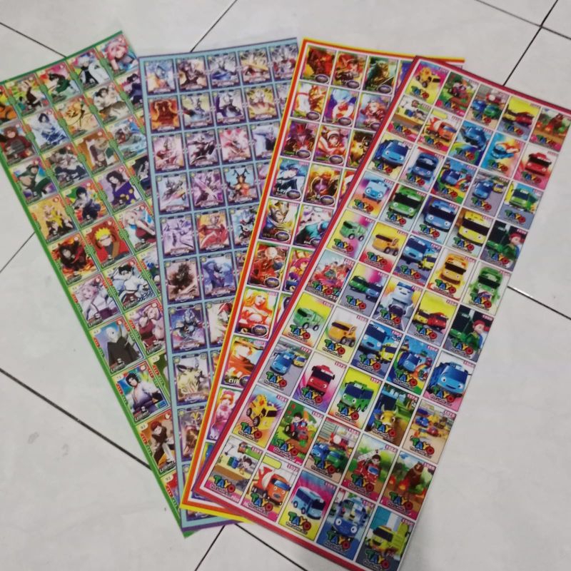 Jual Mainan Anak Kartu karakter/ Kartu tepok lembaran (isi 100 mata ...