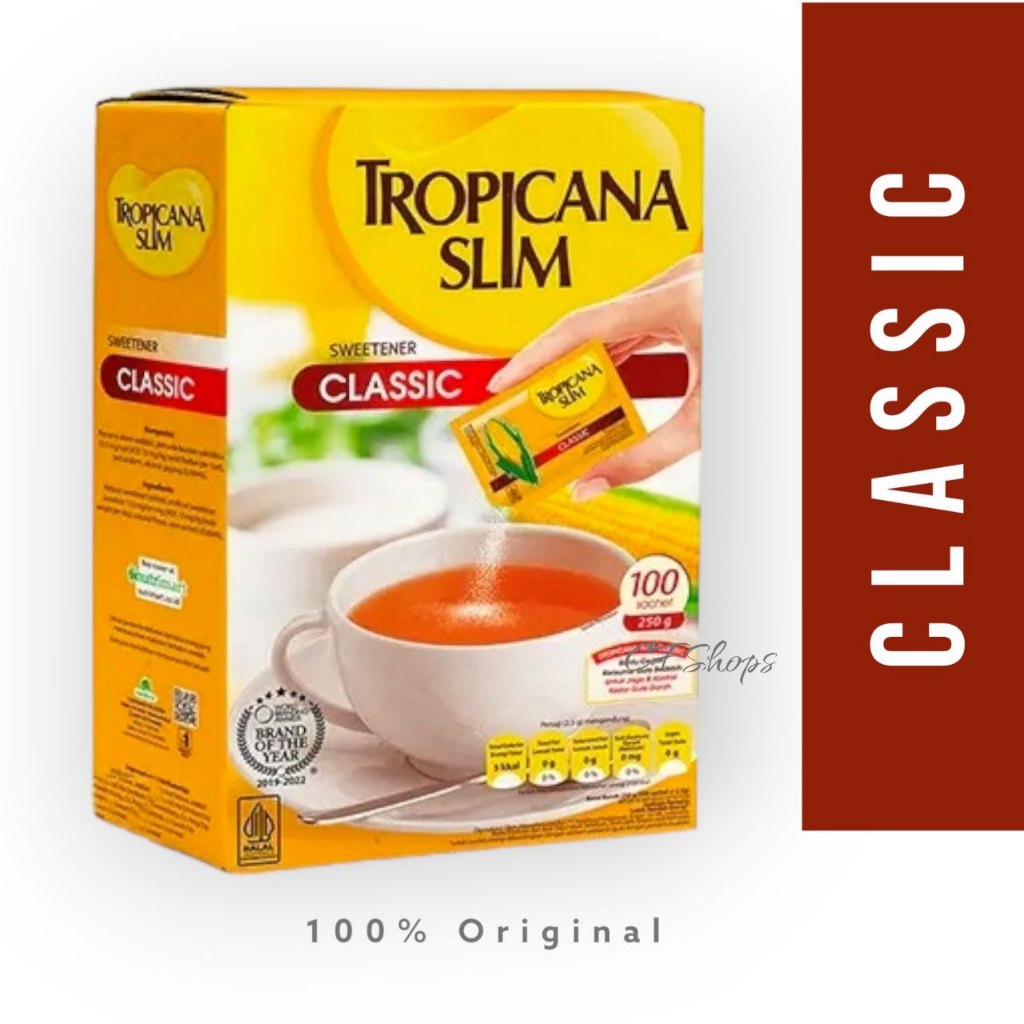 Jual Tropicana Slim Sweetener Classic 50 sachet 100 sachet - Pemanis ...