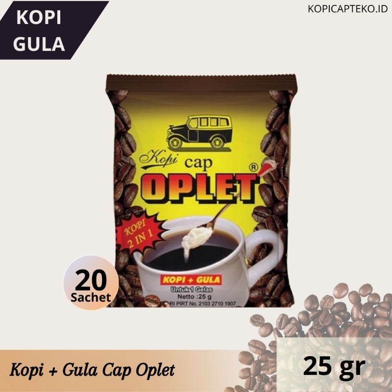 Jual Kopi CAP OPLET PLUS GULA 25 Gram (Isi 20 Sachet) | Shopee Indonesia
