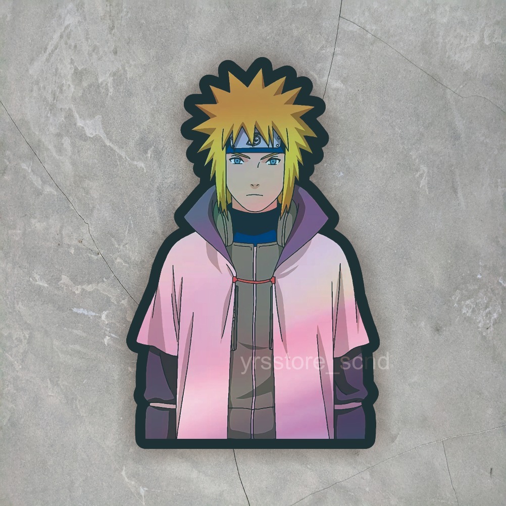 Jual Sticker Anime Hologram Namikaze Minato Ukuran +- 7 cm sticker case ...