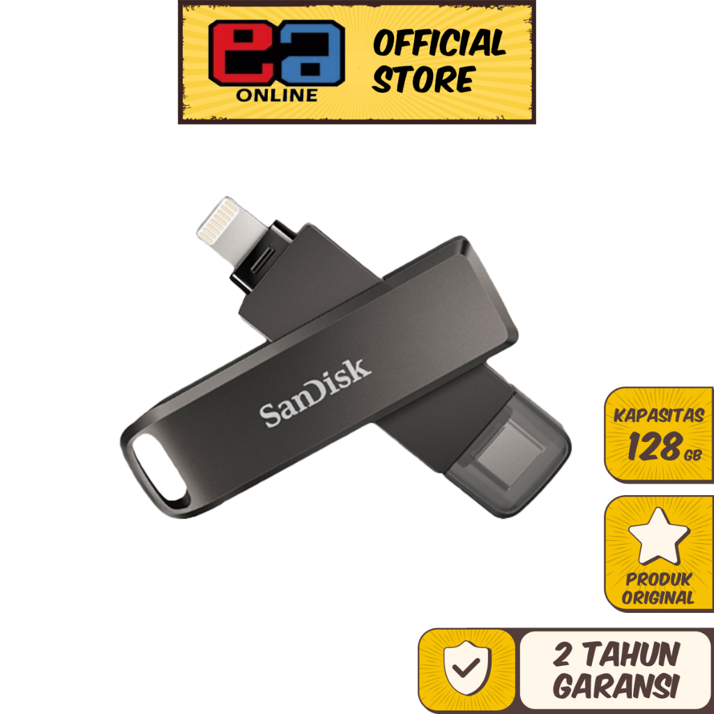 Jual SanDisk iXpand Luxe 128GB Flash Drive OTG Lightning and Type C for ...