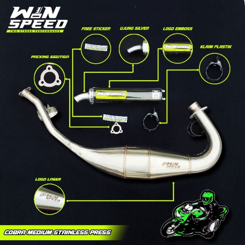 Jual Knalpot Ninja R Ninja RR Ninja SS Stanlis Pres Kobra Medium ...