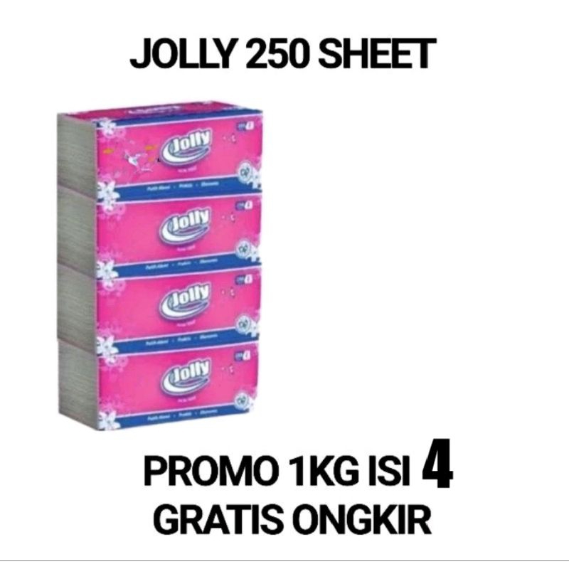 Jual Jolly 250 sheet 2 ply [ ISI 4 PACK ] | Shopee Indonesia