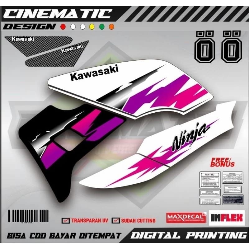 Jual sticker striping motor ninja kis costum bisa riquest | Shopee ...