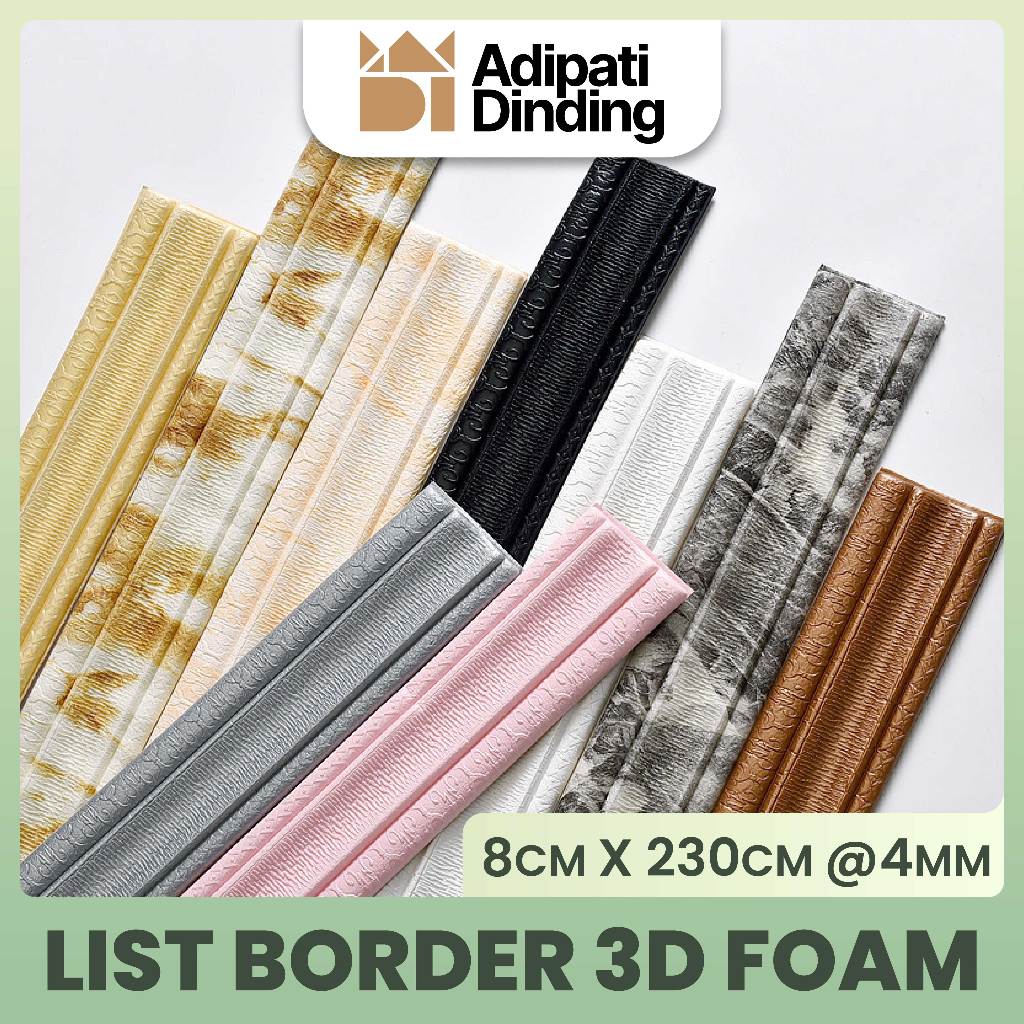 Jual Wallpaper Border Sticker 3D Foam Dinding / Wall Border Foam 3D ...