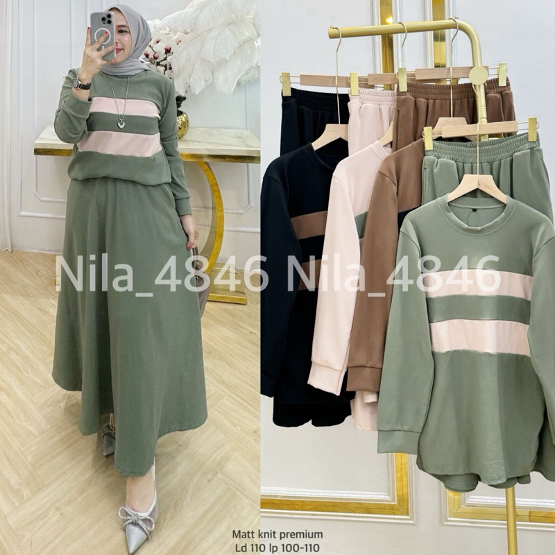 Jual Set Rok Knit Tan Salur | Shopee Indonesia