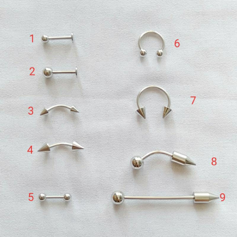 Jual Anting tindik barbel pearching lengkung berbagai macam model ...