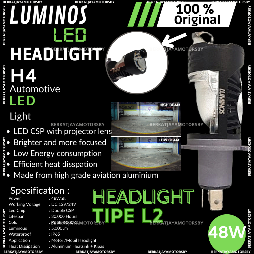 Jual LAMPU LED MINI PROJIE BILED PROJECTOR MOBIL MOTOR H4 LUMINOS LED ...