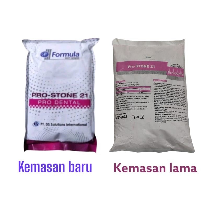 Jual Gips Stone Pink Bahan Cetak Dental Material Gigi Palsu Moldano ...