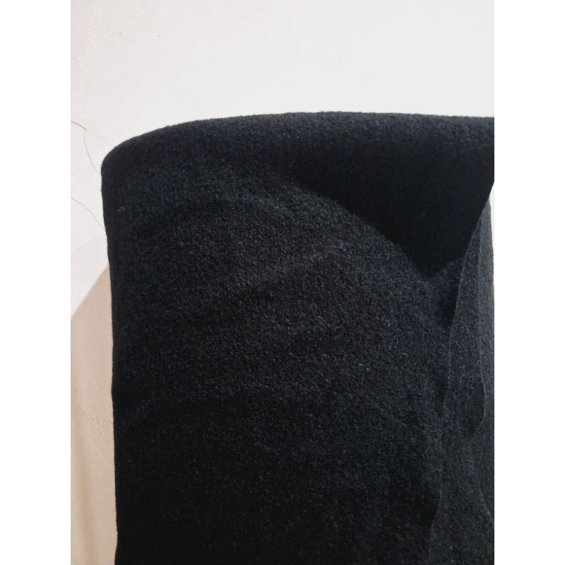 Jual Kain Bahan Woll Hitam Super Black asli pure 100% original High ...