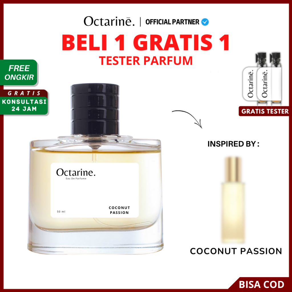 Jual Octarine - Parfum Wanita Tahan Lama Aroma Sweet Coconut Vanilla Inspired By Coconut Passion ...