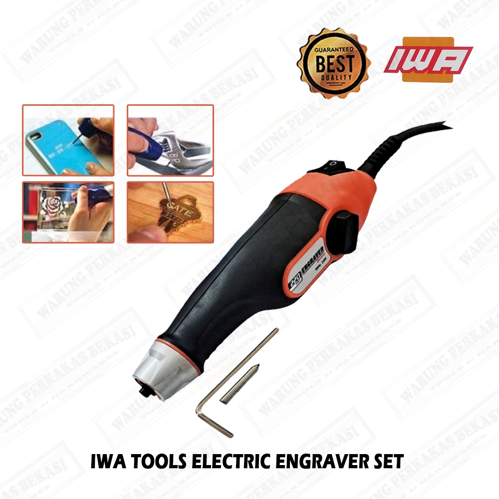 Jual IWA Grafir Alat Mesin Ukir Gravir Kaca Gelas Piring Akrilik Hobi ...