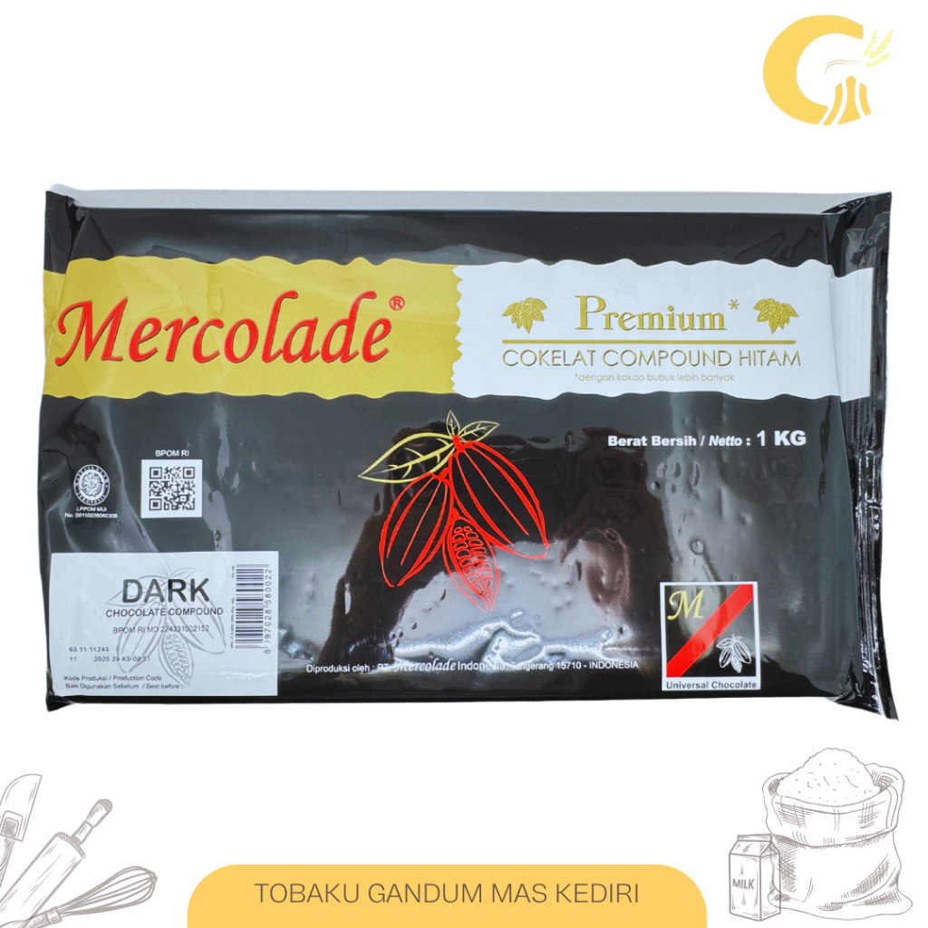 Jual Mercolade Coklat Compound Mercolade Dark dan White 1Kg - Coklat ...