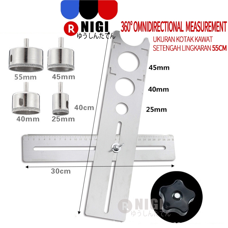 Jual NIGI Tile Locator Puncher ruler Ukur Tangan Posisi Penggaris ...