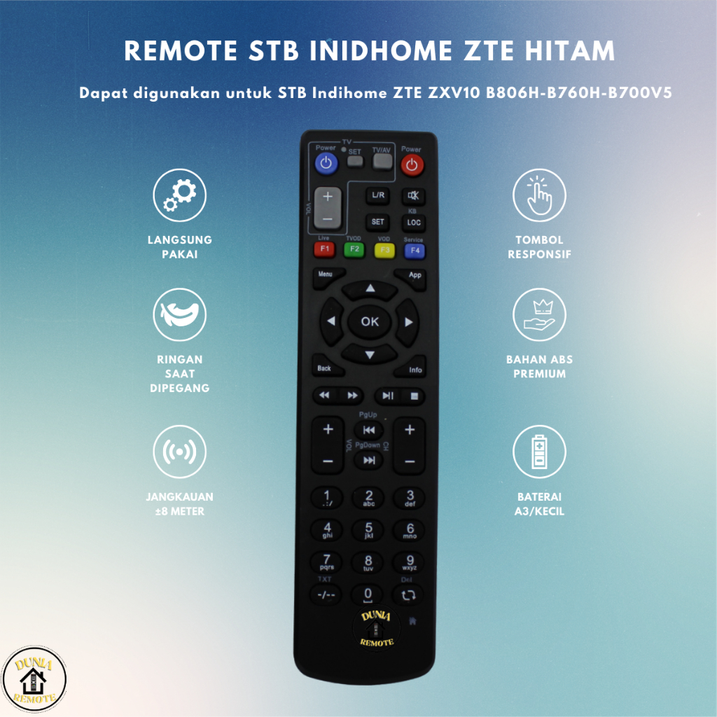 Jual Remot / Remote Android TV BOX Stb Set Top Box Speedy TV Use ZTE ZXV10 B860 HITAM | Shopee ...