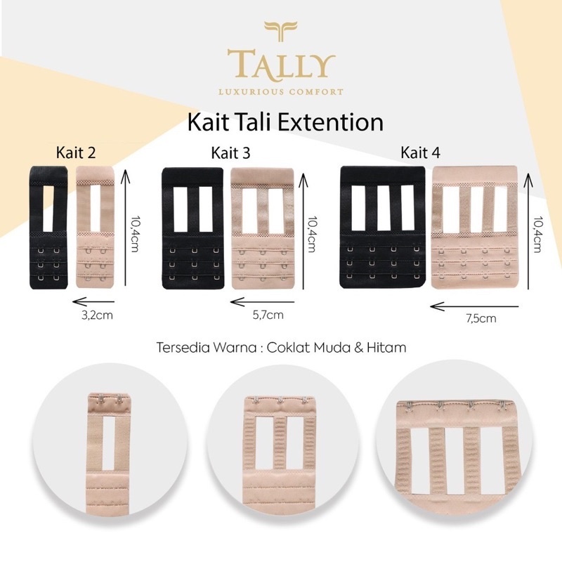 Jual Tally Kait Extension Sambungan Bra Kait 2 Kait 3 Kait 4 Bra ... Jual Tally Kait Extension Sambungan Bra Kait 2 Kait 3 Kait 4 Bra ...
