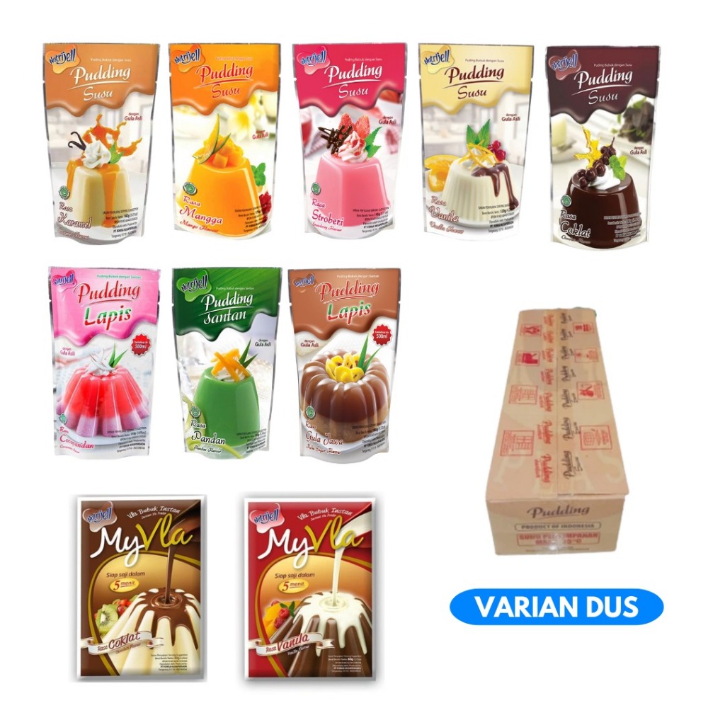 Jual Puding Susu Per karton isi 36pcs dan My Vla Nutrijell Per Dus isi ...