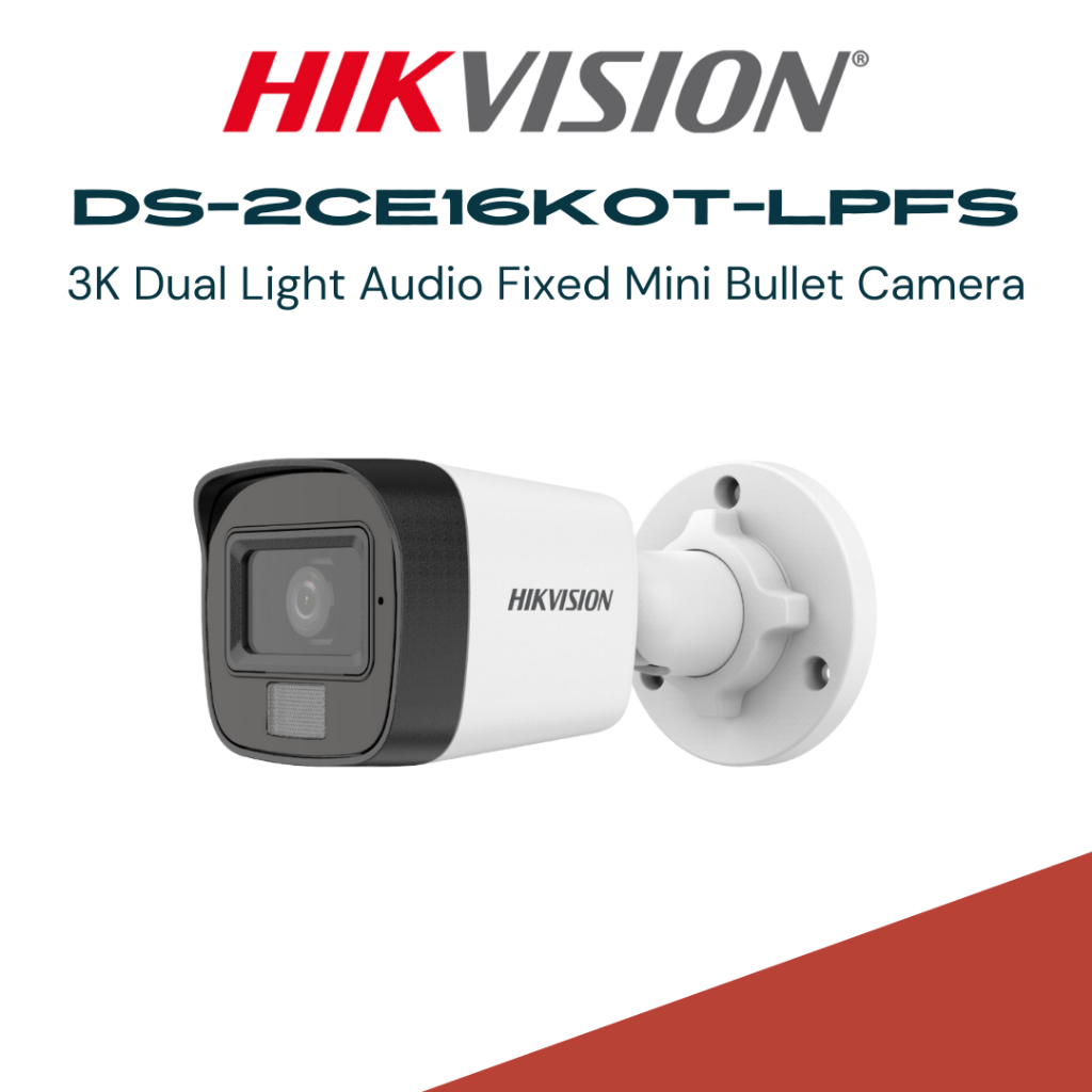 Jual CCTV OUTDOOR HIKVISION DS-2CE16K0T-LPFS 5MP 3K DUAL LIGHT AUDIO | Shopee Indonesia