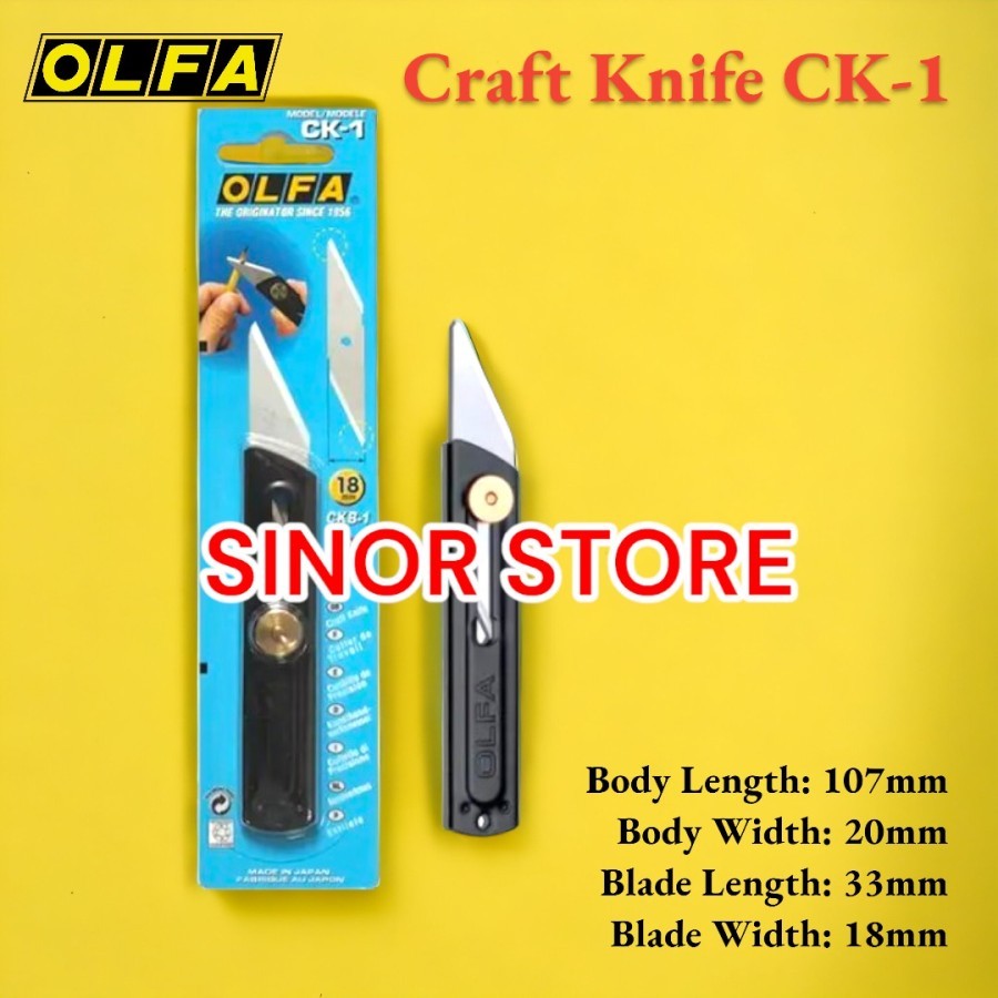 Jual OLFA Safety Cutter Craft Knife CK-1 Japan | Shopee Indonesia