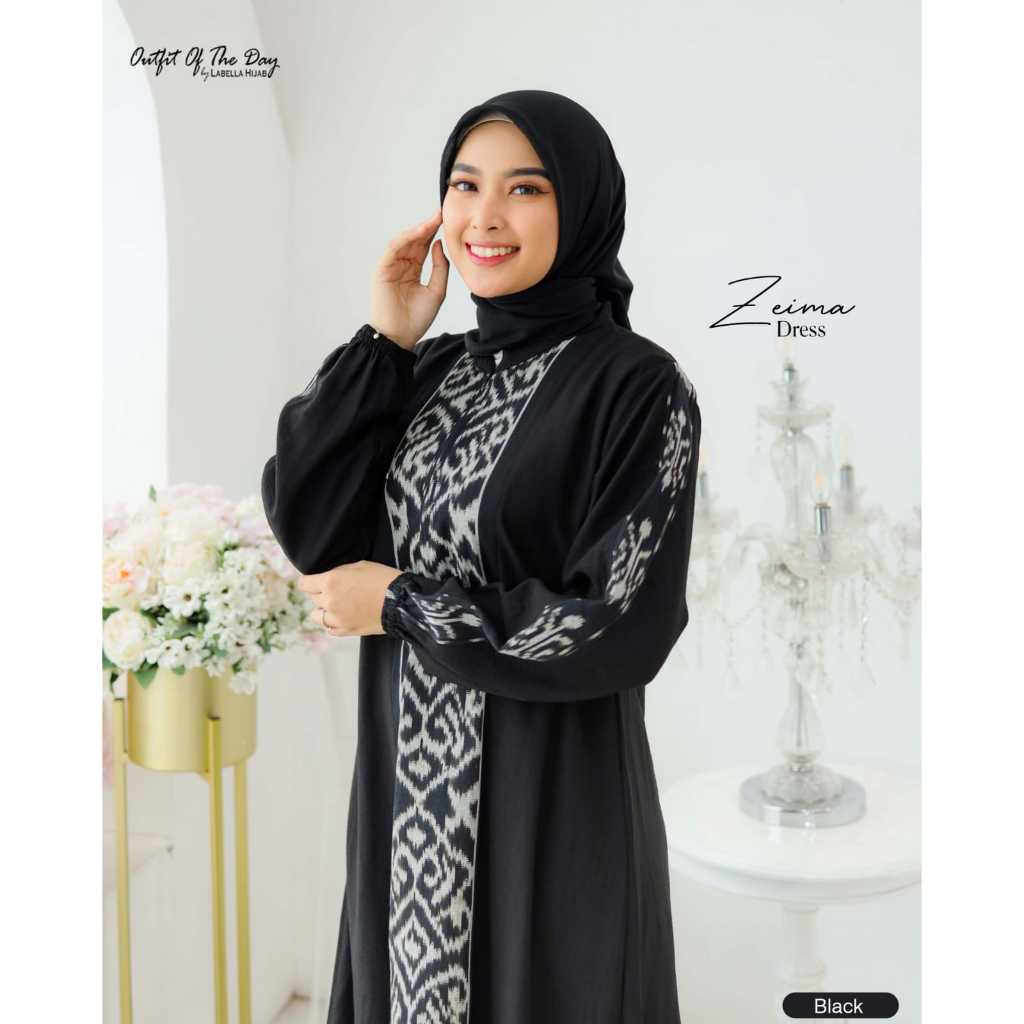 Jual ZEIMA DRESS || Gamis Tenun Etnik Menggunakan Bahna Rayon Uniqlo ...