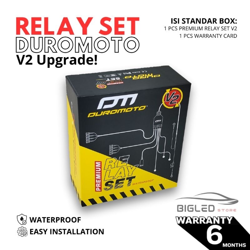Jual Relay Set Lampu Tembak Premium Duromoto Reley Motor DUROMOTO V2 ...