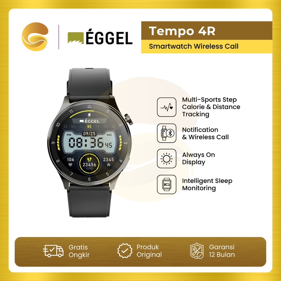 Jual EGGEL Tempo 4R Wireless Call SmartWatch Smart Watch SmartBand ...