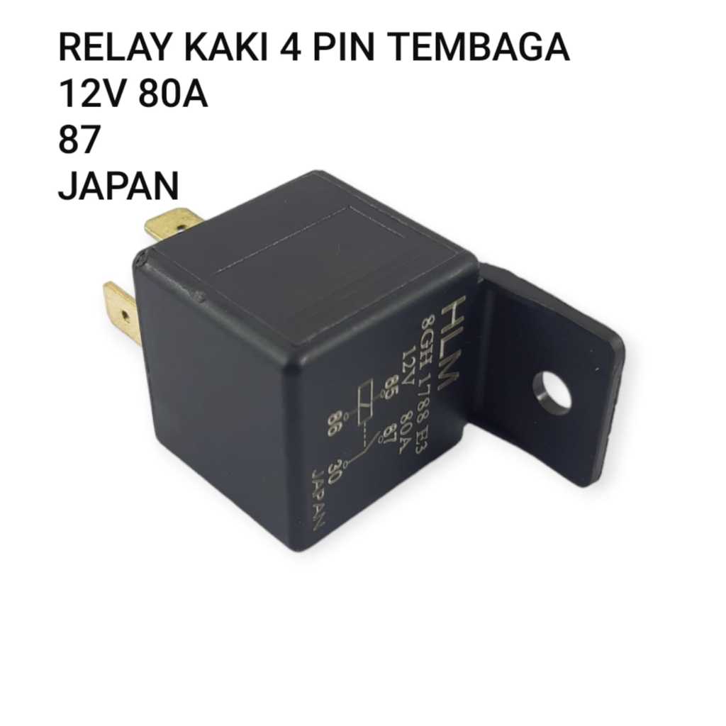 Jual Relay K4 12V 80A HLM 4 PIN Kaki 4 12Volt Original | Shopee Indonesia