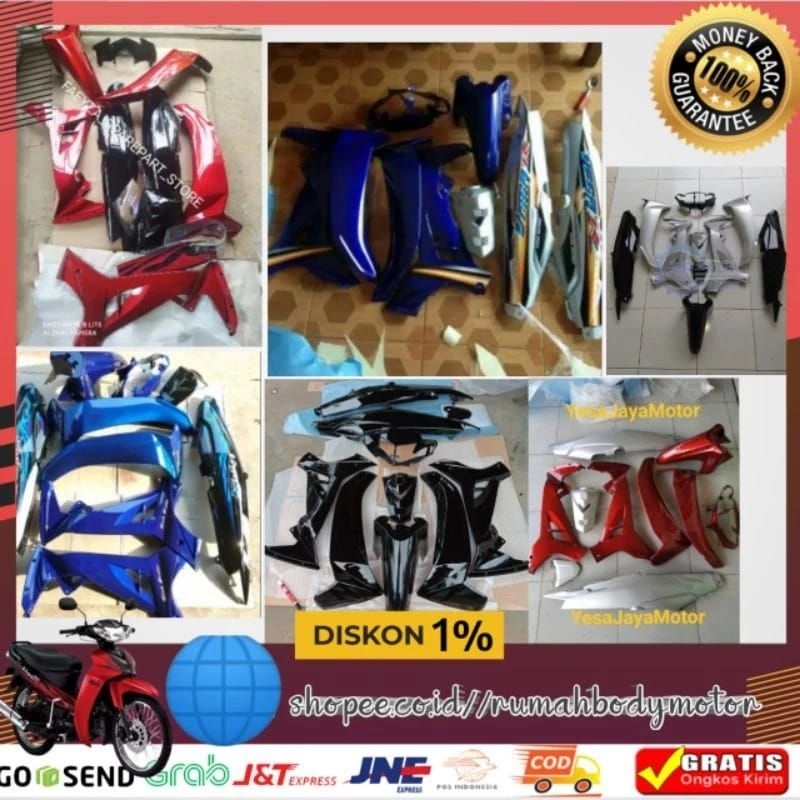 Jual YAMAHA VEGA R NEW COVER FULL BODY HALUS VEGA R NEW PLUS STRIPING ...