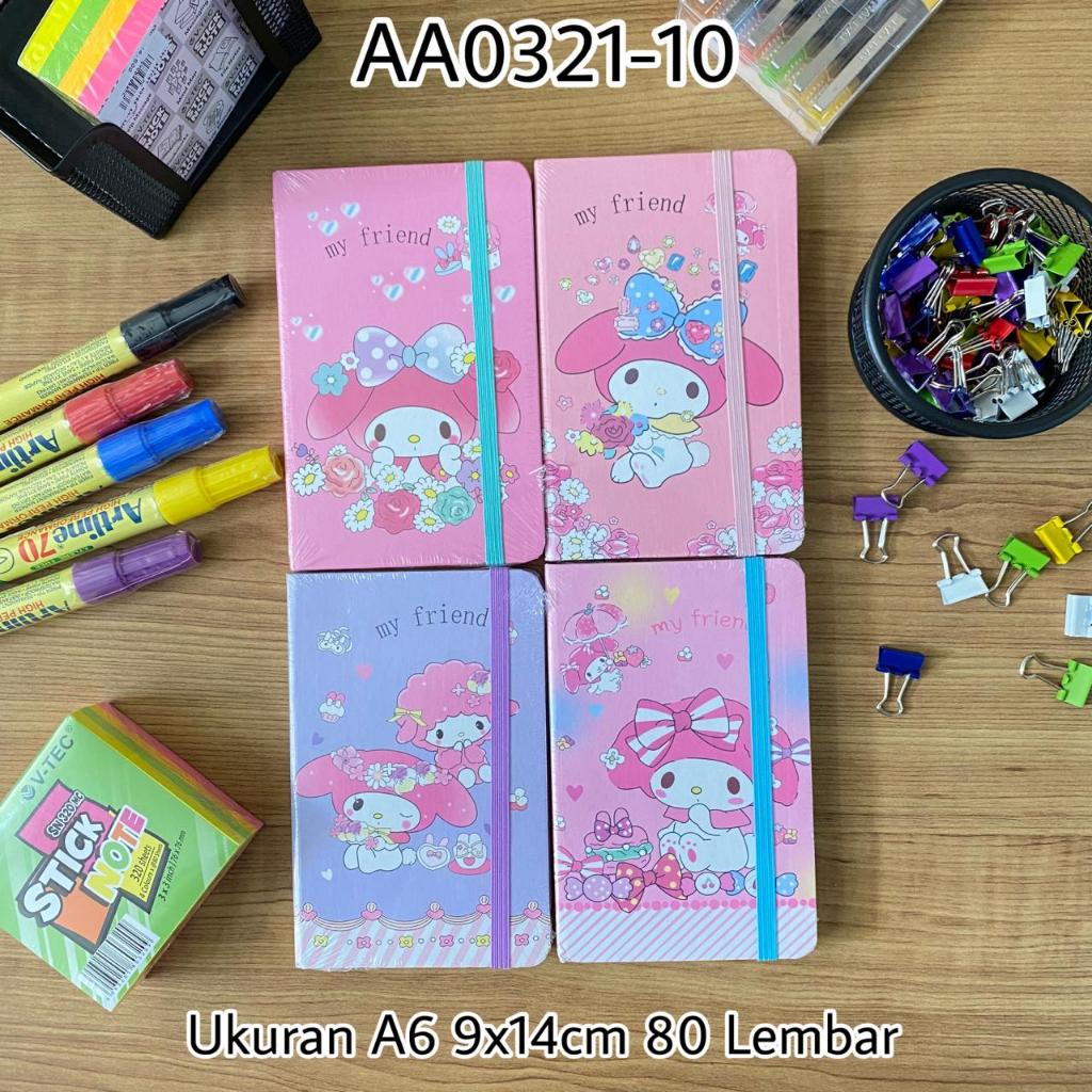 Jual MEMO AA00321-10 A6-80 SR MOTIF KUROMI CINAMONROLL UKURAN A6 ...