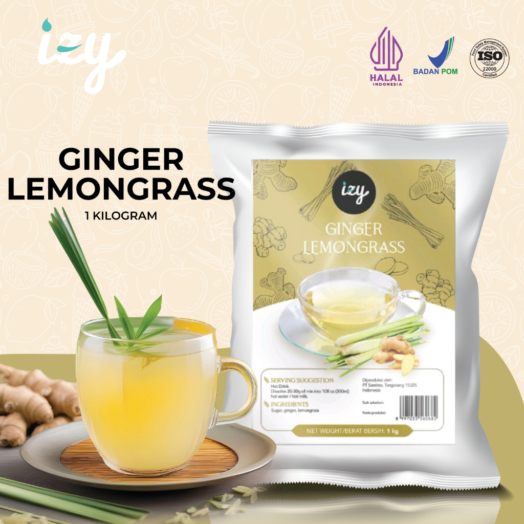 Jual Izy Powder Drink Ginger Lemongrass - Bubuk Minuman Jahe Serai 1 Kg ...