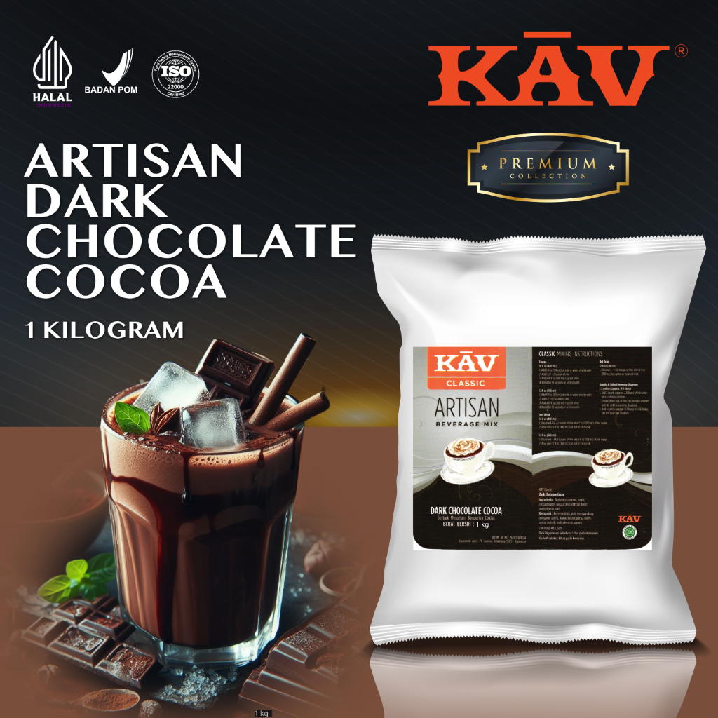 Jual Kav Powder Drink Dark Chocolate - Bubuk Minuman Coklat Premium 1 ...