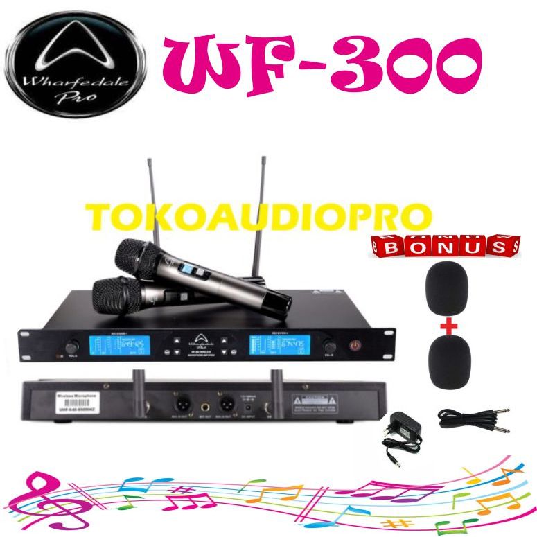 Jual Mic Wharfedale Pro WF300 Dual Wireless Microphone System WF-300 ...