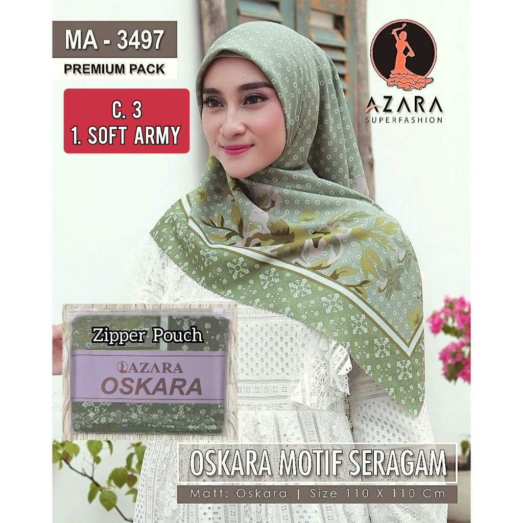 Jual [kemasan Pouch] Oskara Azara Seragaman Motif Pouch Deenay Voal