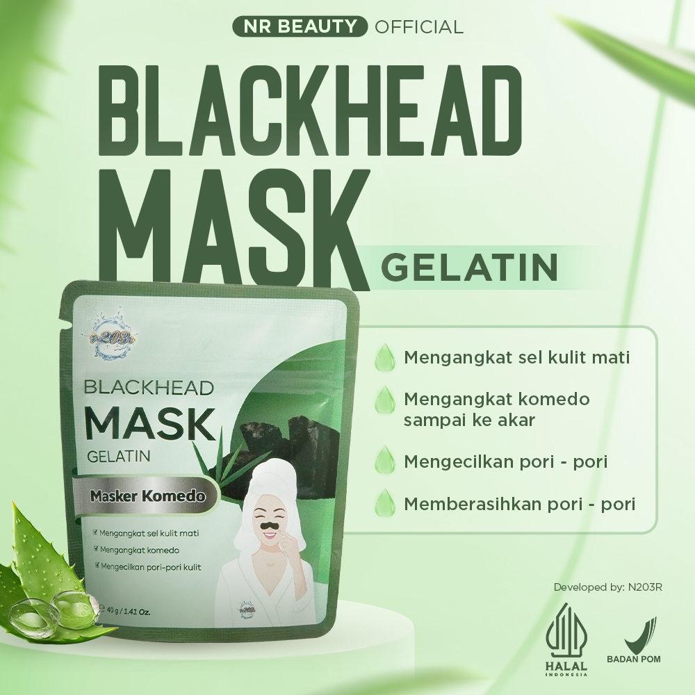Jual N203R Masker Komedo Gelatin NR Beauty 40gr | Shopee Indonesia