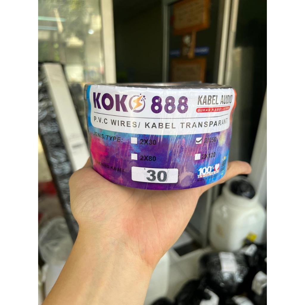 Jual KABEL LISTRIK TRANSPARAN 30 YARD KABEL SERABUT 2X50 KABEL MONSTER ...