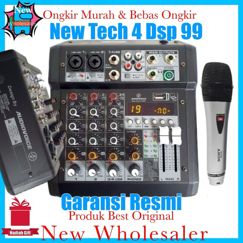 Jual Audio Mixer Audio voice New tech 4 Dsp 99 efek original resmi mixing | Shopee Indonesia