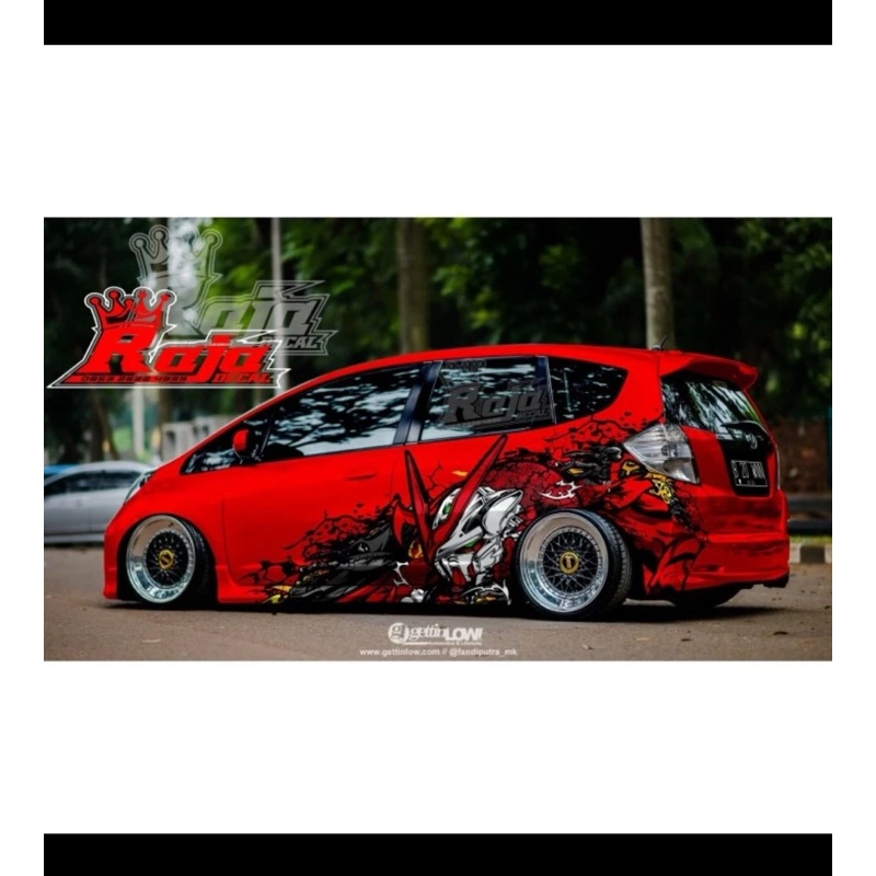 Jual Sticker Striping Mobil Honda Jazz Desain Gundam | Shopee Indonesia