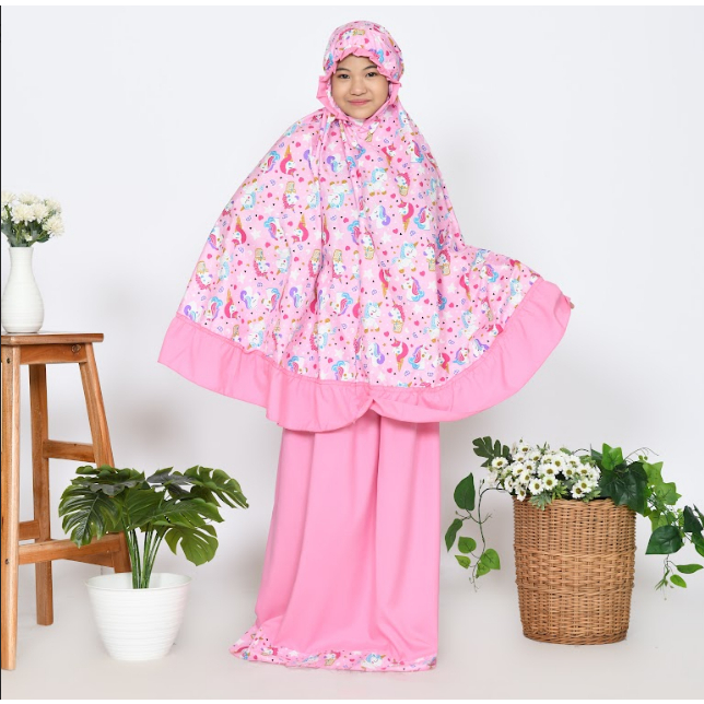 Jual Mukena Anak Mukena Perempuan Anak Murah Mukena Anak Unicorn Pink ...