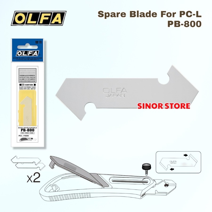 Jual REFILL Olfa PC-L Heavy Duty Plastic Laminate Acrylic cutter (PB ...