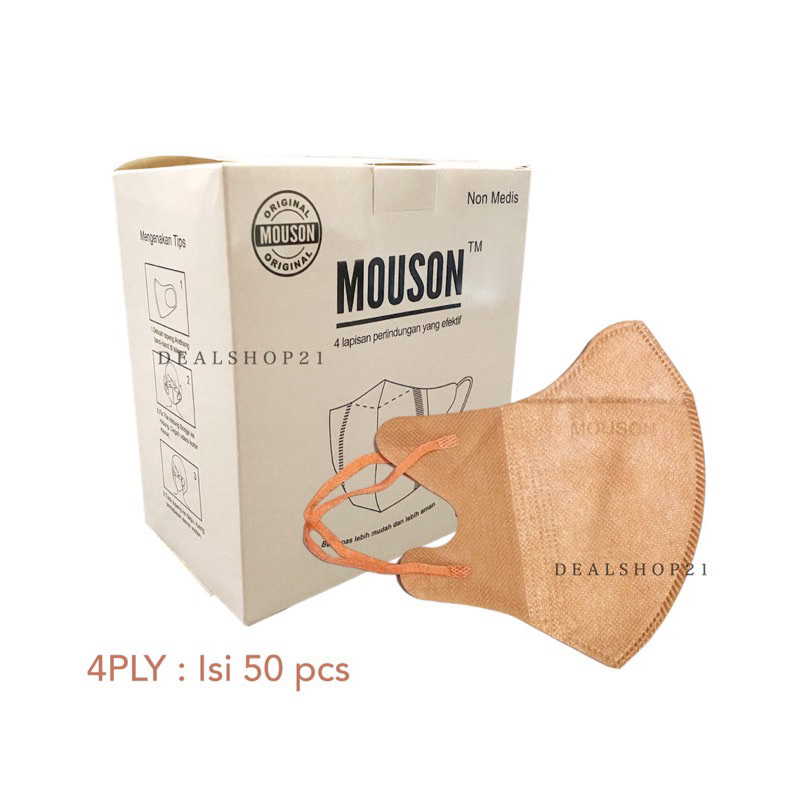 Jual DUCKBILL MOUSON 4PLY GARIS EMBOSE ISI 50 PCS | Shopee Indonesia