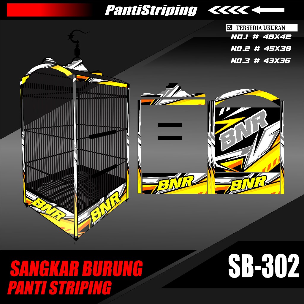 Jual Sticker Decal Sangkar Burung Model Kotak Kosan,BnR,Ebod Variasi ...