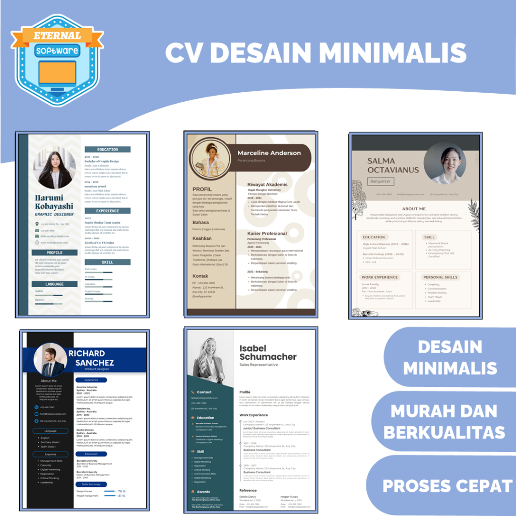 Jual Jasa Pembuatan CV | Kerja Jasa Desain CV | Jasa CV | Curicululm ...
