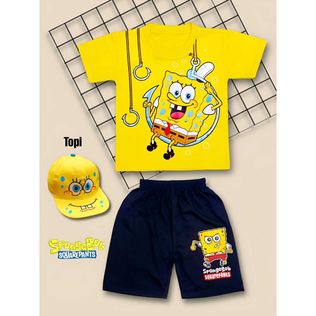 Jual BAJU ANAK SPONGEBOB 1 SET UNTUK ANAK 2-10 TAHUN | Shopee Indonesia